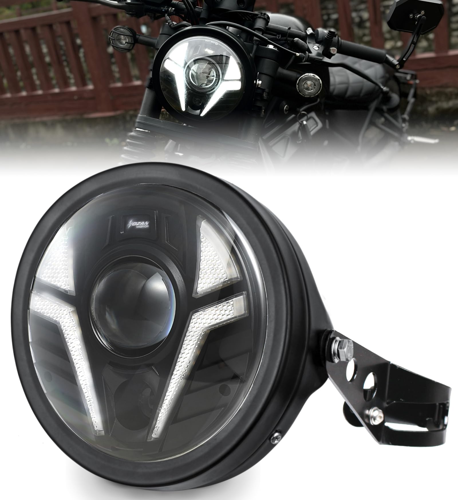 Mua HENGTUAOTO 7" LED Motorcycle Headlight Ultra Distance Auxiliary ...