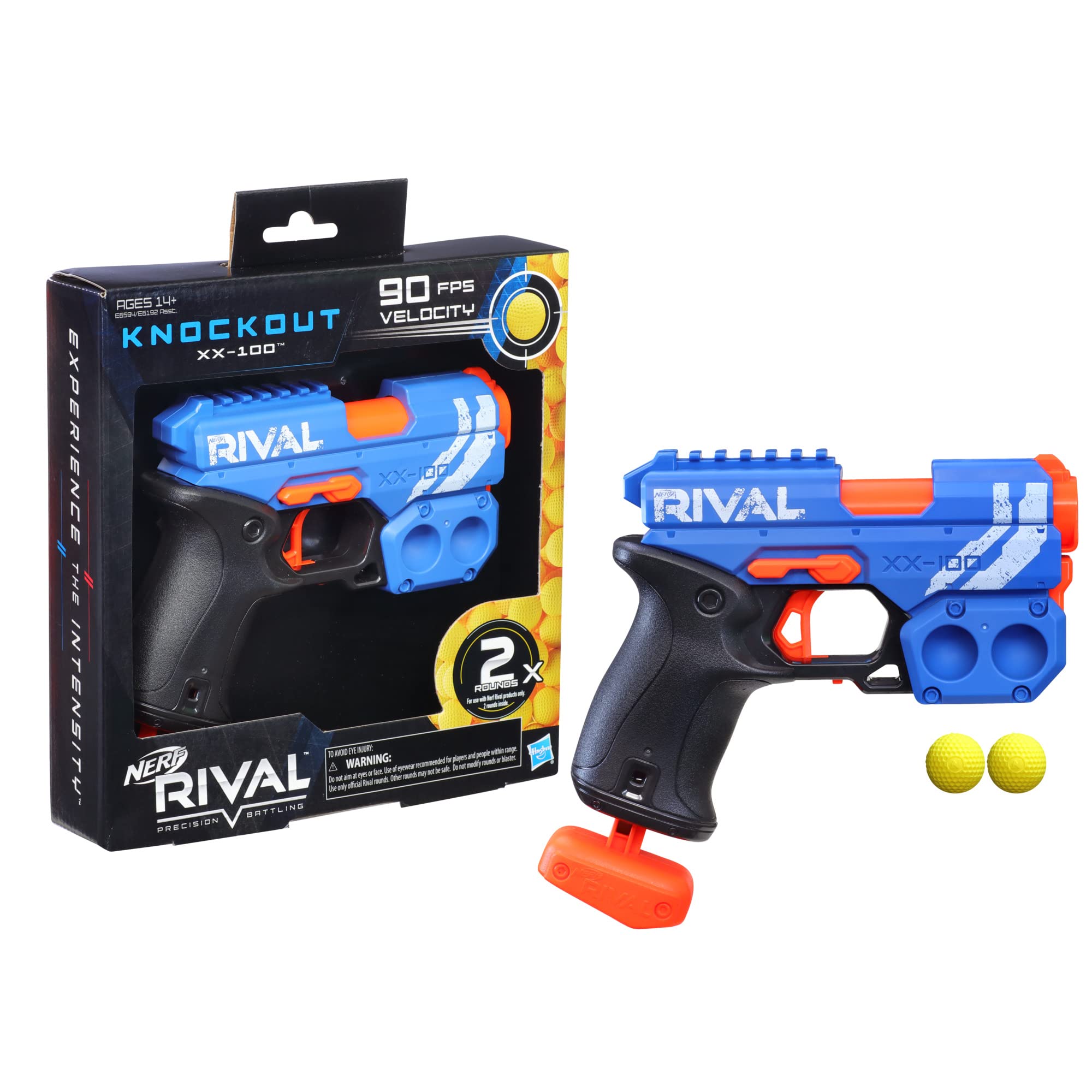 Nerf Rival Knockout XX-100 Blaster - Round Storage, 90 FPS Velocity ...