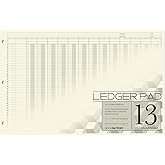Amazon.com : BookFactory Ledger Pad/Large 10 Column Accounting Ledger ...
