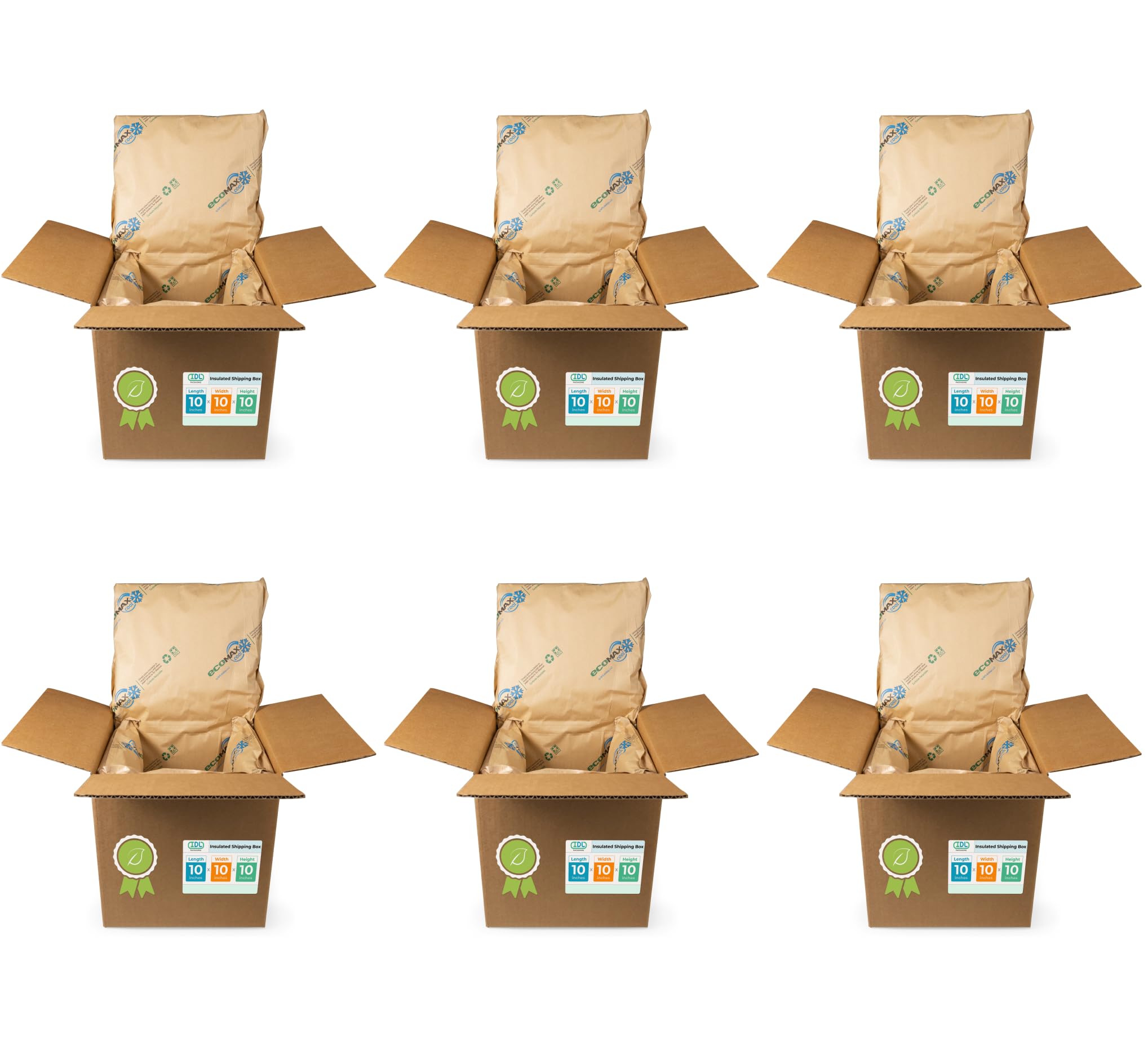 IDL Packaging 10" x 10" x 10" Insulated Shipping Box, 1.5-Gallon ...