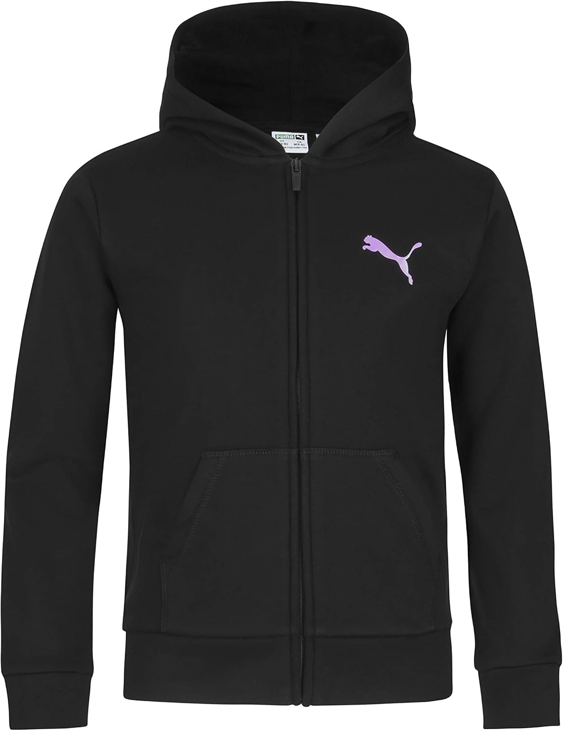 PUMA Girl's Core Logo Zip Up Hoodie Hooded Sweatshirt: Amazon.co.uk ...