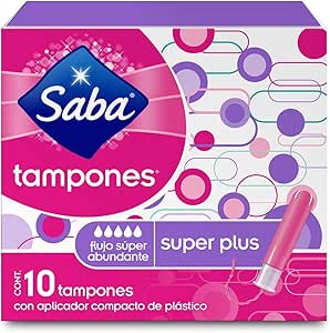 Saba Saba Tampón Con Aplicador Compacto; Absorción Súper Plus/ Flujo ...