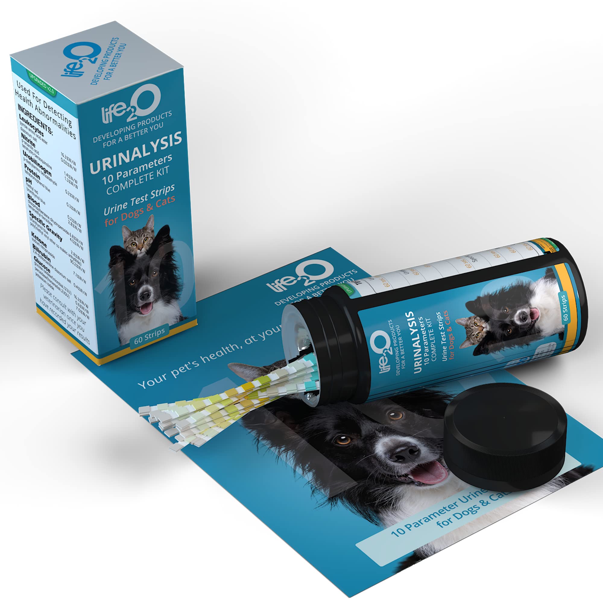 Mua 10-Parameter Cat & Dog Urine Test Strips 60ct, Cat & Dog UTI Test ...