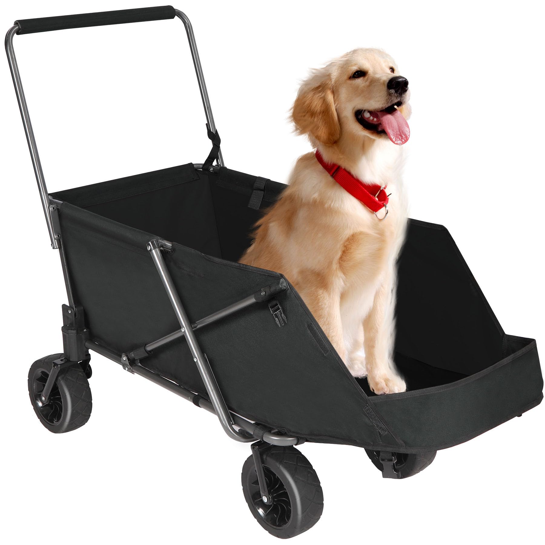 Mua REDCAMP Folding Dog Wagon Cart with Extendable Rear End Heavy Duty ...