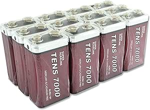 Amazon.com: TENS 7000 Official 12 Pack of Long Lasting 9-Volt Alkaline ...