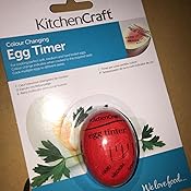 KitchenCraft Boiled Egg Timer with Colour Changing Heat Sensitive ...