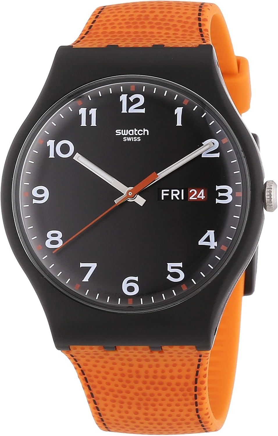 Swatch Unisex-Uhr Analog Quarz mit Silikonarmband – SUOB709: Swatch ...