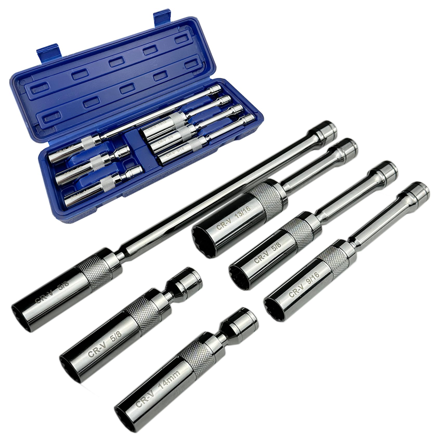 TR TOOLROCK Magnetic Swivel Spark Plug Socket Set 6PCS, 3/8-Inch Drive ...