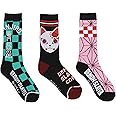 Amazon.com: Bioworld Demon Slayer Crew Socks, Demon Slayer Manga ...