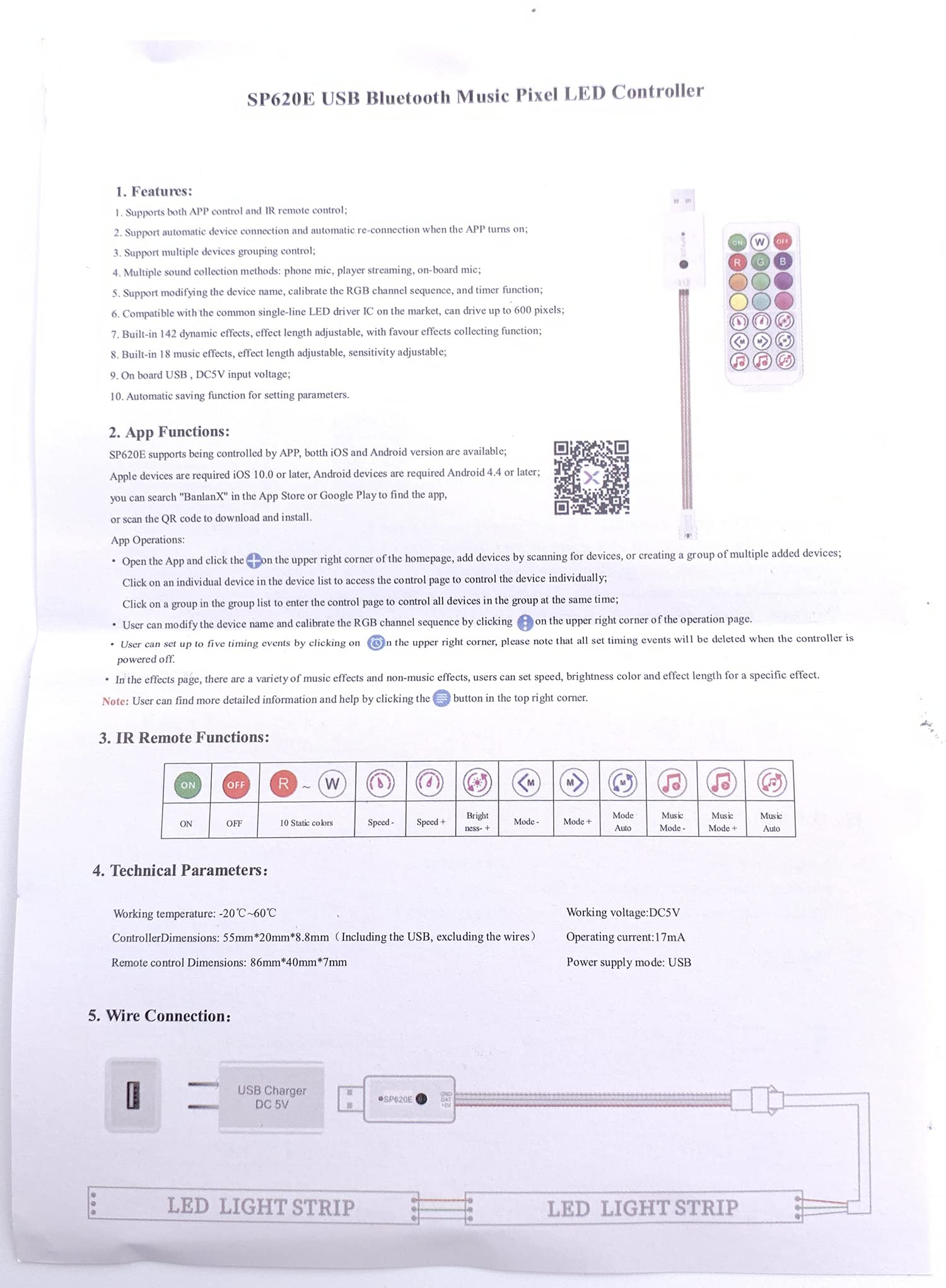 Mua TOPXCDZ WS2812B Controller USB Plug Mini Bluetooth Music App ...