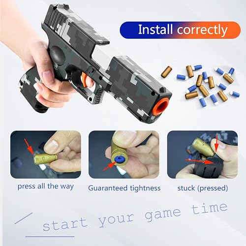 Teen Toy Blaster Shell-Ejecting Toy Foam Blaster - Realistic Pistol ...