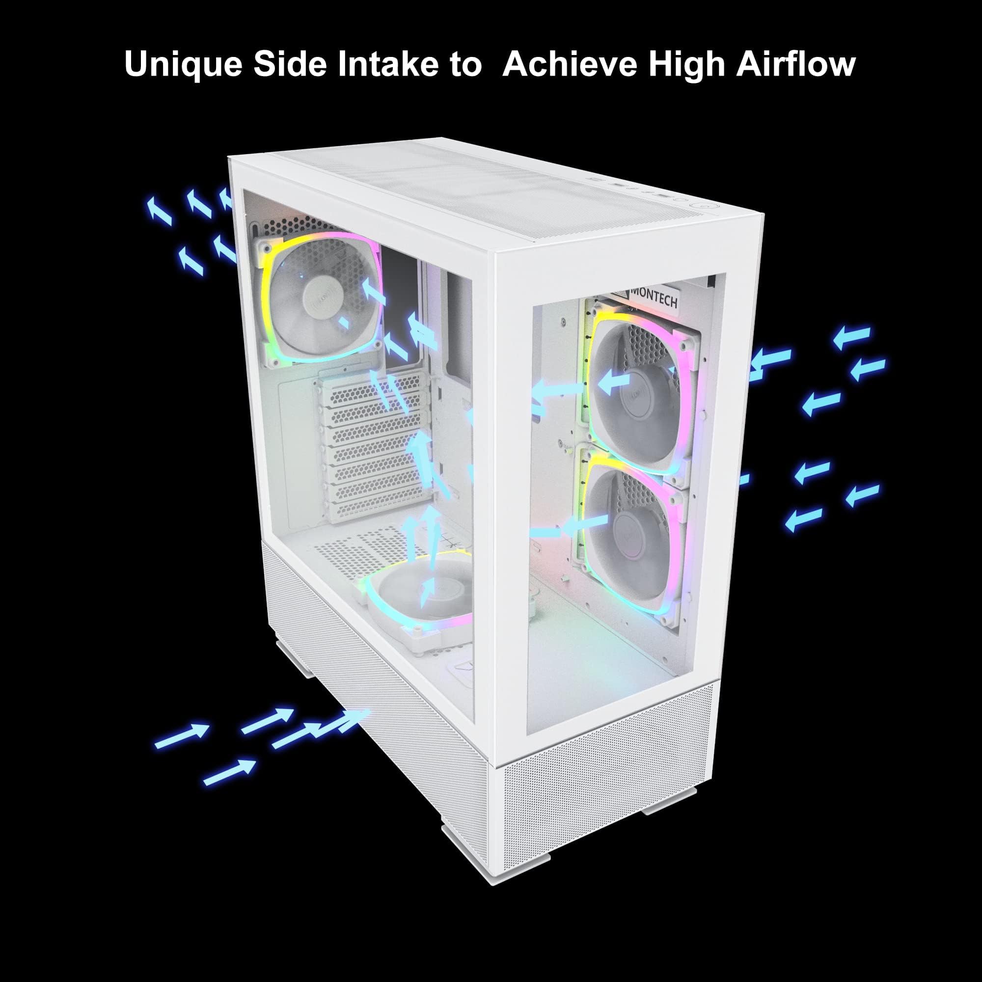 Mua Montech Sky Two, Dual Tempered Glass, 4X PWM ARGB Fans Pre-Installed, ATX Gaming Mid Tower ...
