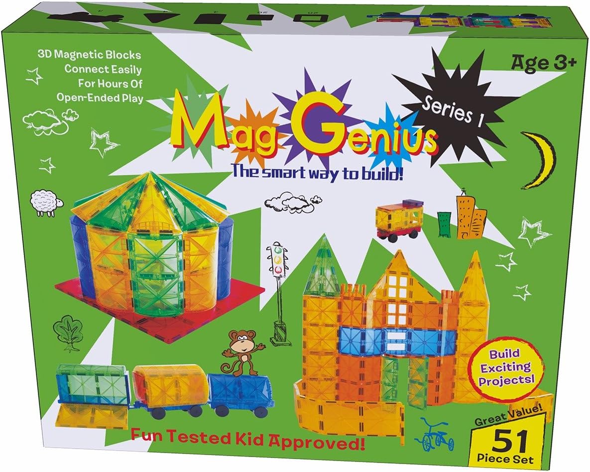 Mag-genius Magnet Building Tiles Create Your Own Set With The Tiles ...