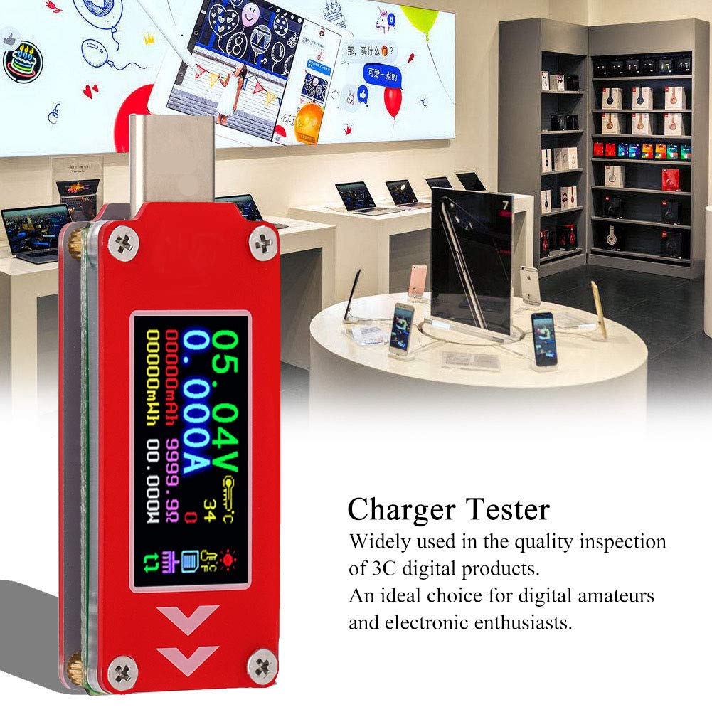 USB Digital Power Meter Tester, Display Color USB Multimeter Tester ...