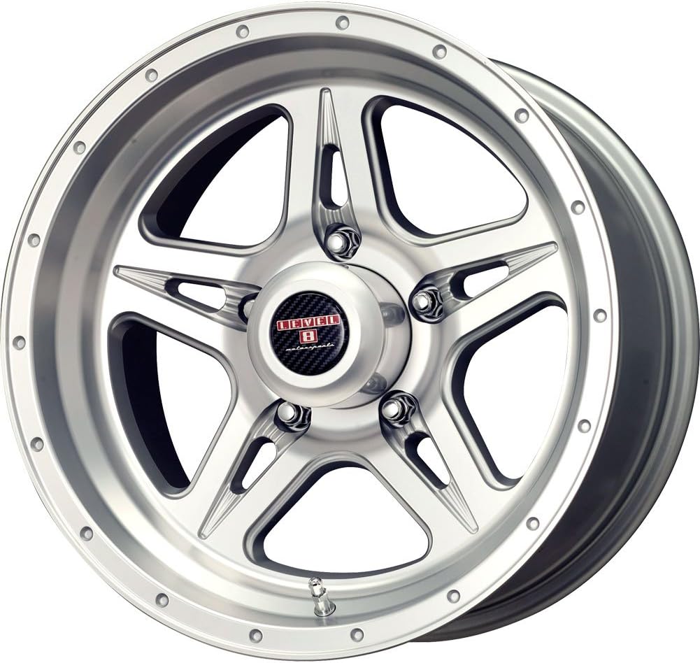 Amazon.com: Level 8 Strike 5 Matte Silver Machined Wheel (17x9"/5x139 ...