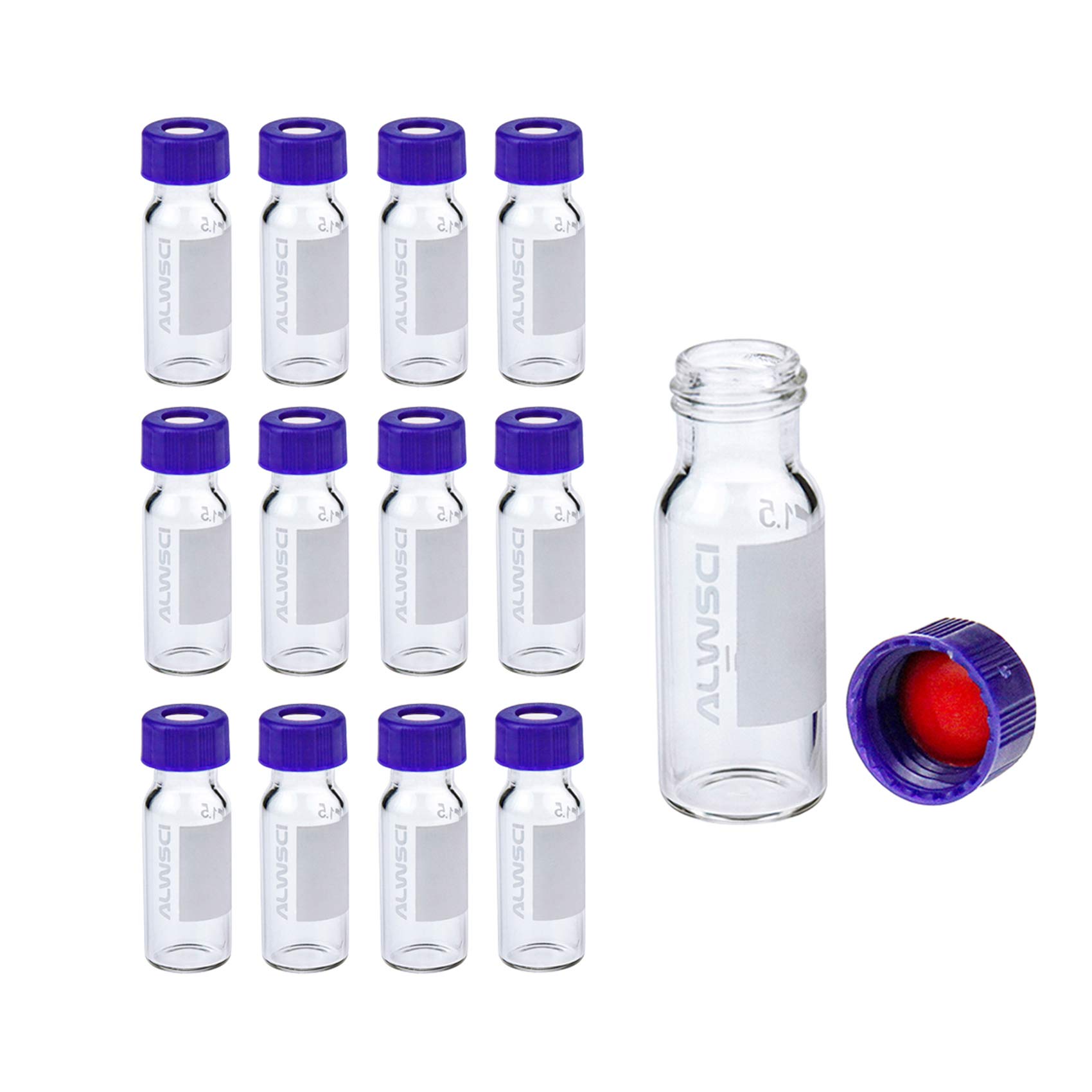 Buy 2ml 9mm HPLC Vial，Clear Autosampler Vial, Borosilicate Sample Vial with Graduation, 9-425 ...