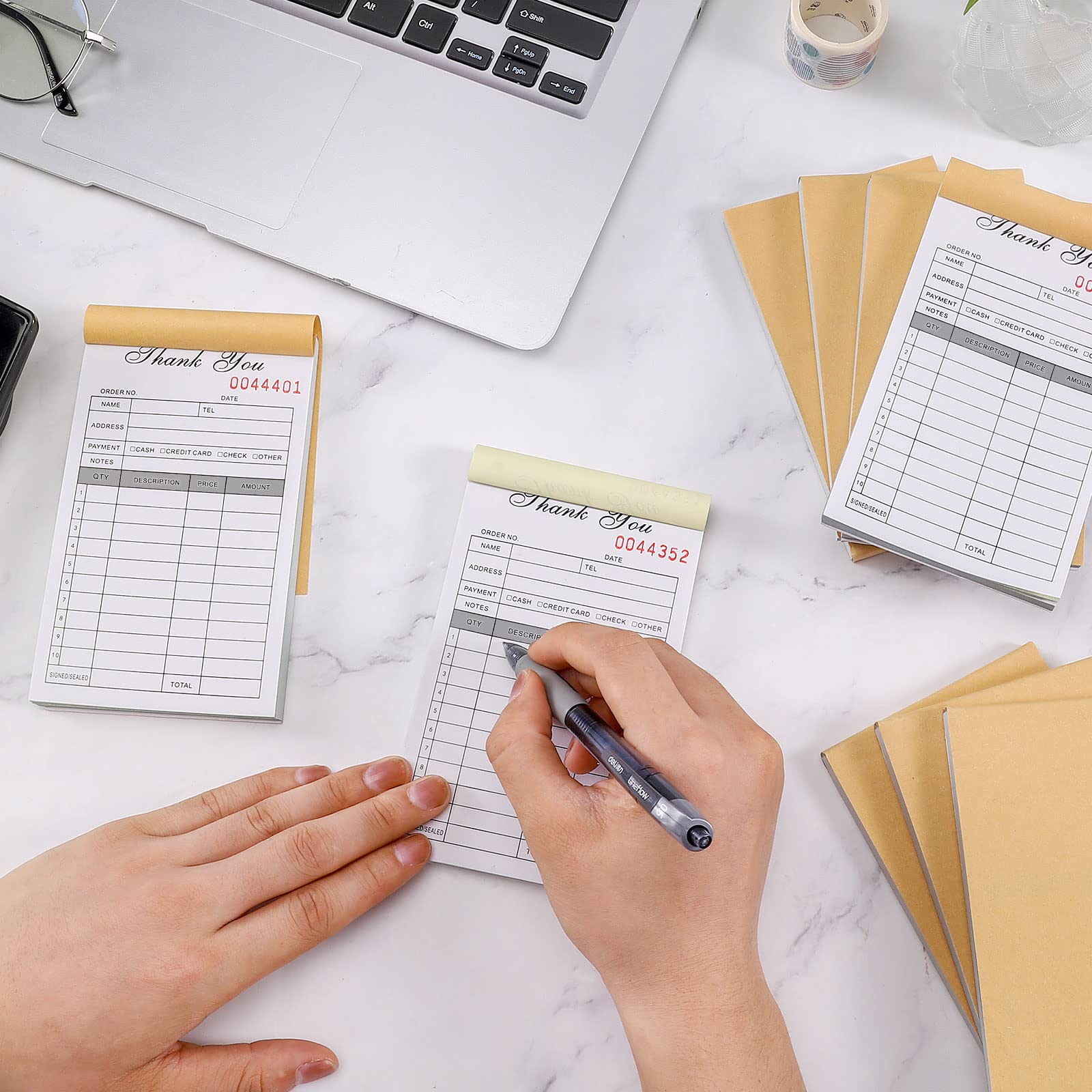 Mua 10 Pack Thank You Receipt Book, 3.4x5.5" Handheld 2-Part Carbonless ...