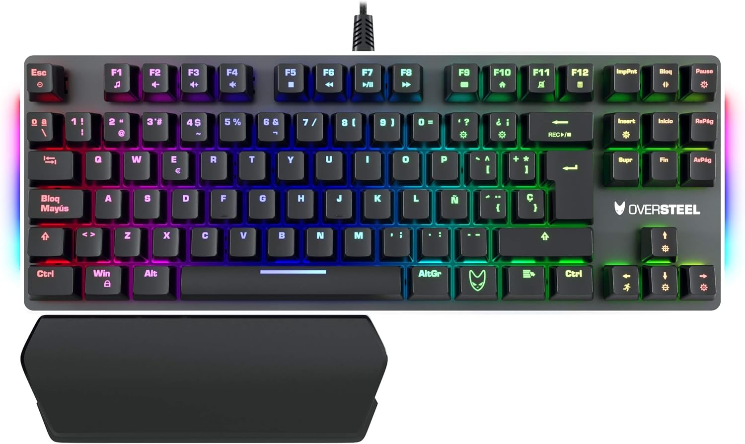 Oversteel TITANIUM TKL – Mechanical Gaming Keyboard, RGB, Red Switch ...