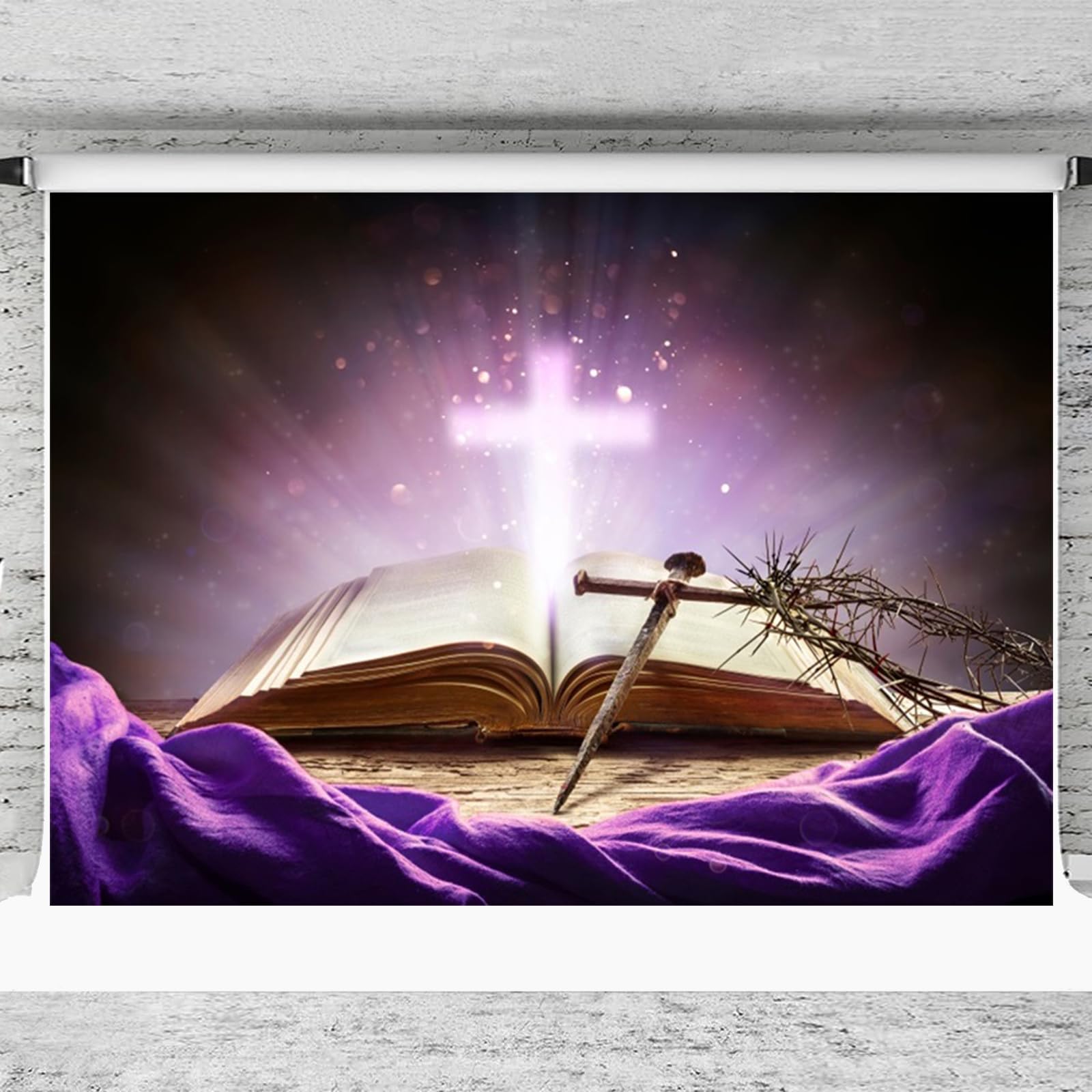 Generic 9x6ft Holy Bible Crucifix Photography Background Christian ...