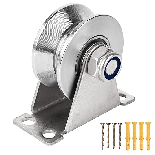 Groove Pulley Wheel for Rope Wall Mounted 1 Pack Stainless Steel Super ...