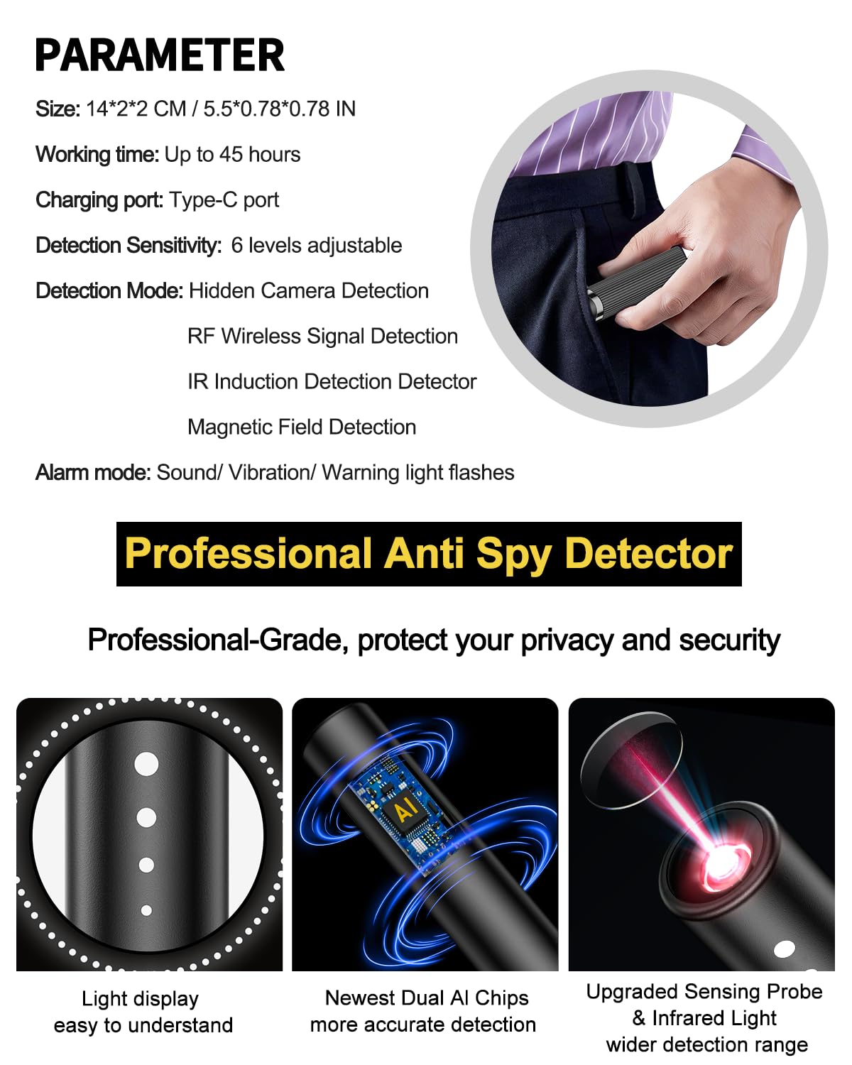 Mua Hidden Camera Detectors, Spy Camera Finder, Hidden GPS Tracking ...