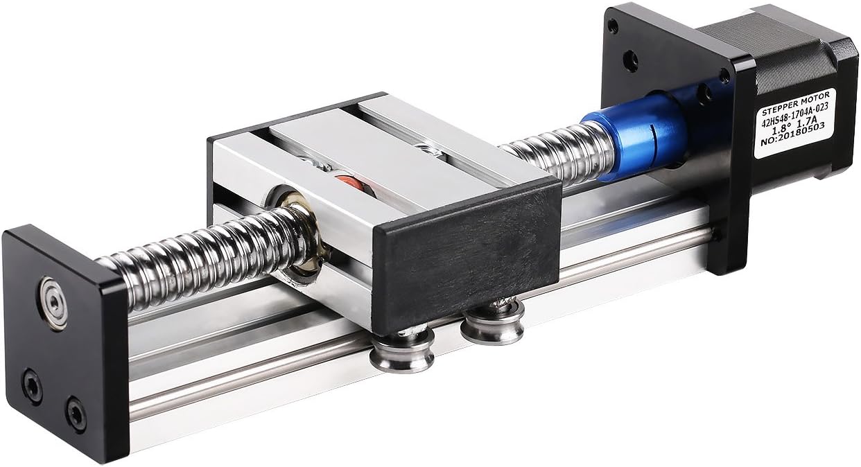 100 mm & 300 mm stroke length linear rail guide ball spindle Sfu1605 ...