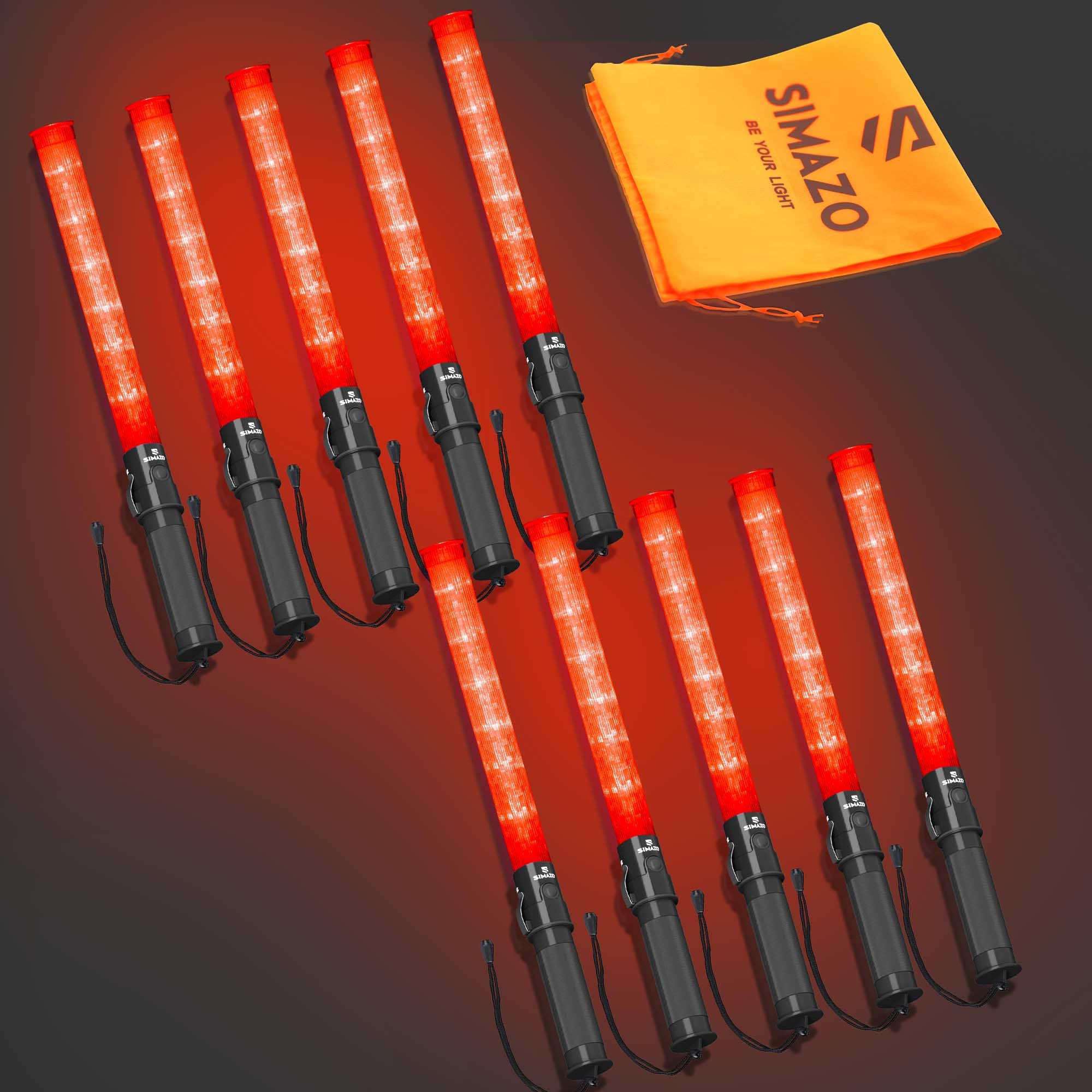 Mua 10 Pack Traffic Wand, 21 Inch Air Traffic Control Wands with 3 ...