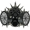 Amazon.com: Gothic Black Vinyl Spiked Half-Face Gas Mask Punk Halloween ...