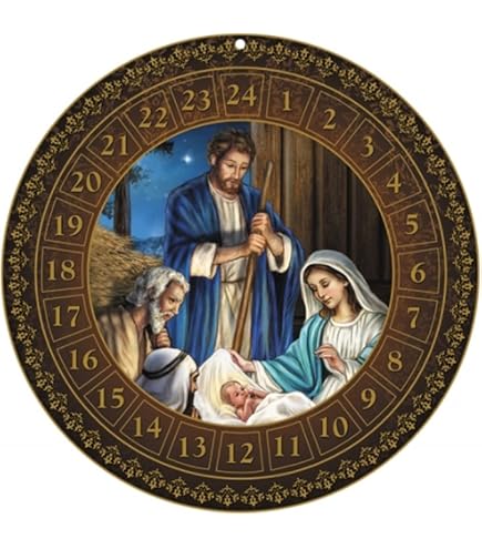 Large Advent Calendar 2024 Needzo Round Hanging Religious Catholic ...