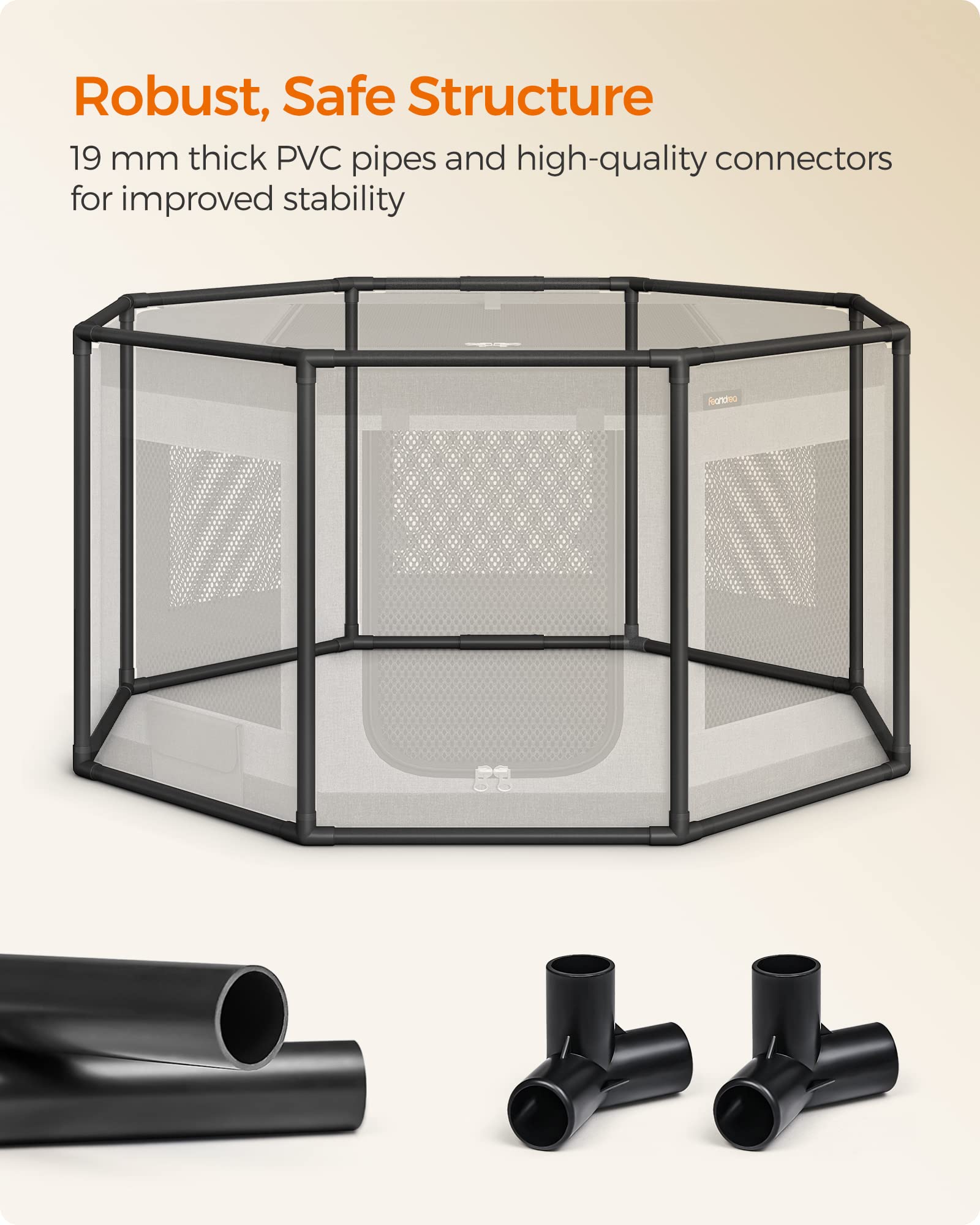Mua Feandrea Dog Playpen, Oxford Fabric Dog Fence, Octagon Dog Crate, L ...