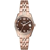 Amazon.com: Fossil Women's Scarlette Mini Quartz Stainless Steel Three ...
