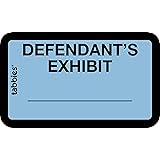 Amazon.com : Legal Exhibit Labels,"Defendant", 1-5/8"x1",252/PK,Blue ...