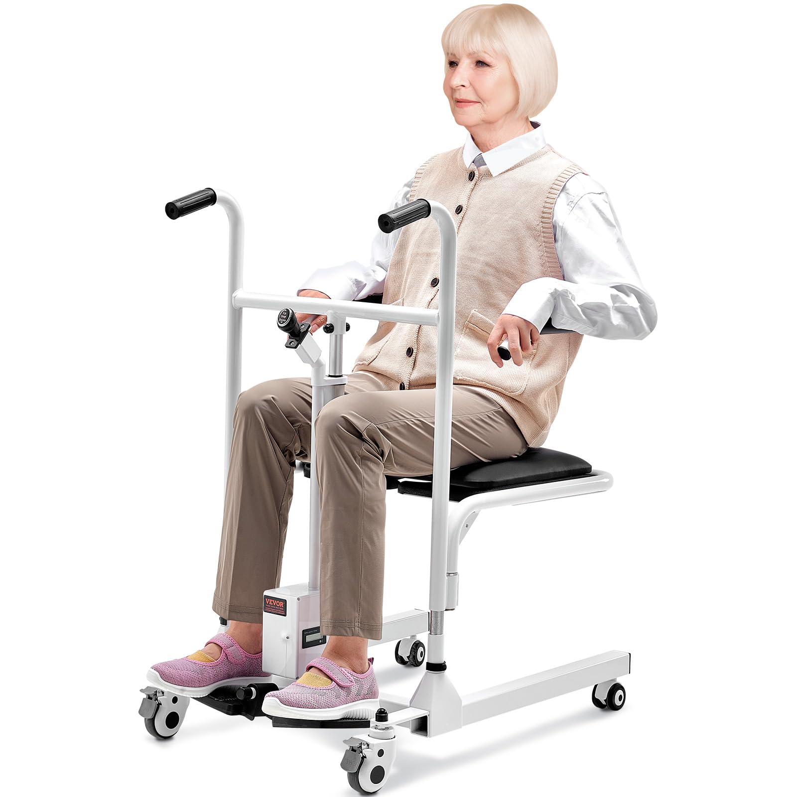VEVOR Electric Patient Lift Transfer Chair, One-Button Electric Lift ...