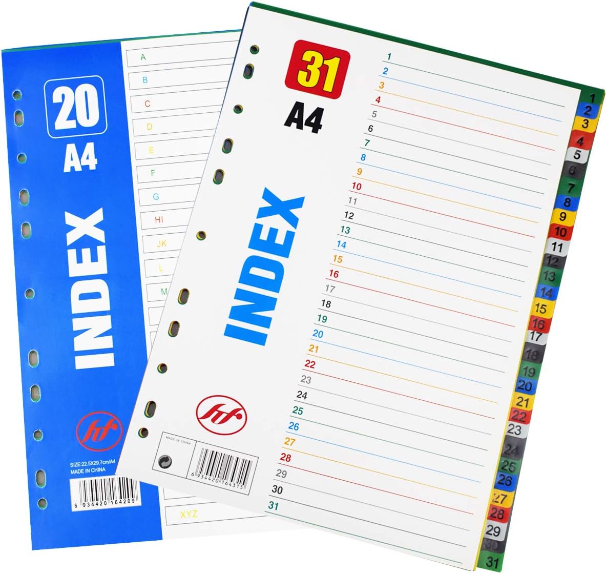 A4 PP Dividers File Dividers Plastic Folder Dividers Binder Dividers 20 ...