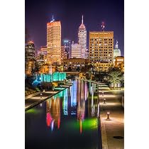Indianapolis Sky View At Night