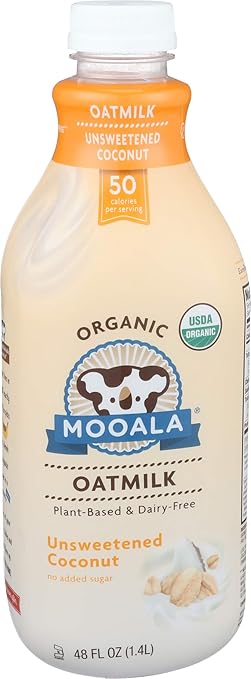 Mooala, Oatmilk Coconut Unsweetened, 48 Fl Oz: Amazon.com: Grocery ...