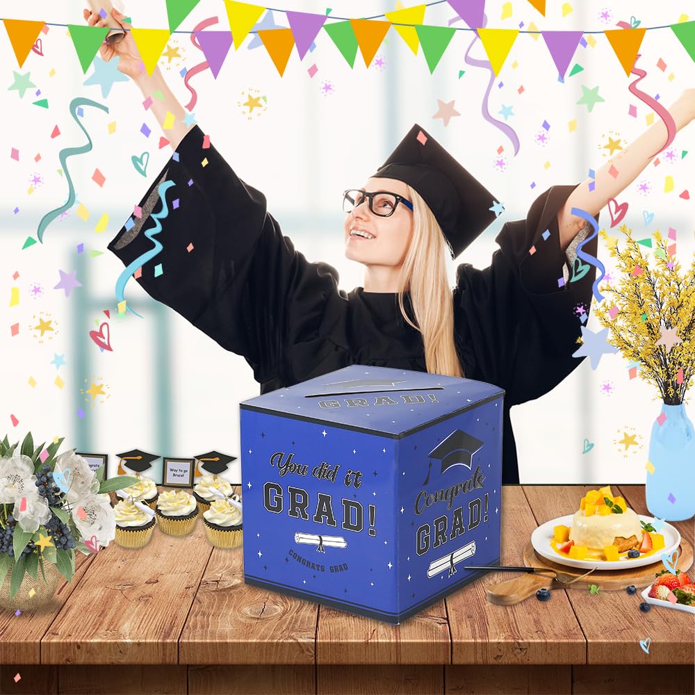 Mua Graduation Card Box 2025 Graduation Party Decorations Blue ...