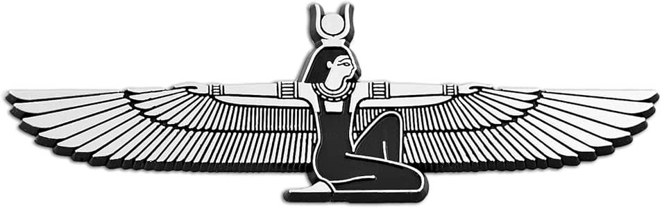 Amazon.com: Winged Isis Chrome Auto Emblem - 5.75" x 2": Automotive
