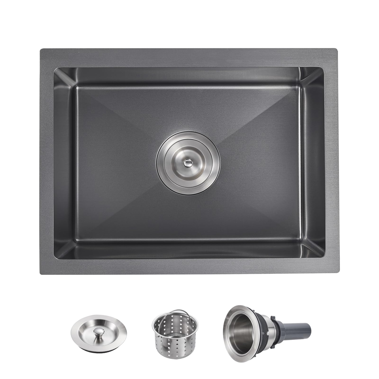 POPFLY 20 Inch Undermount Kitchen Sink, 20×17 Inch 304 Stainless Steel ...