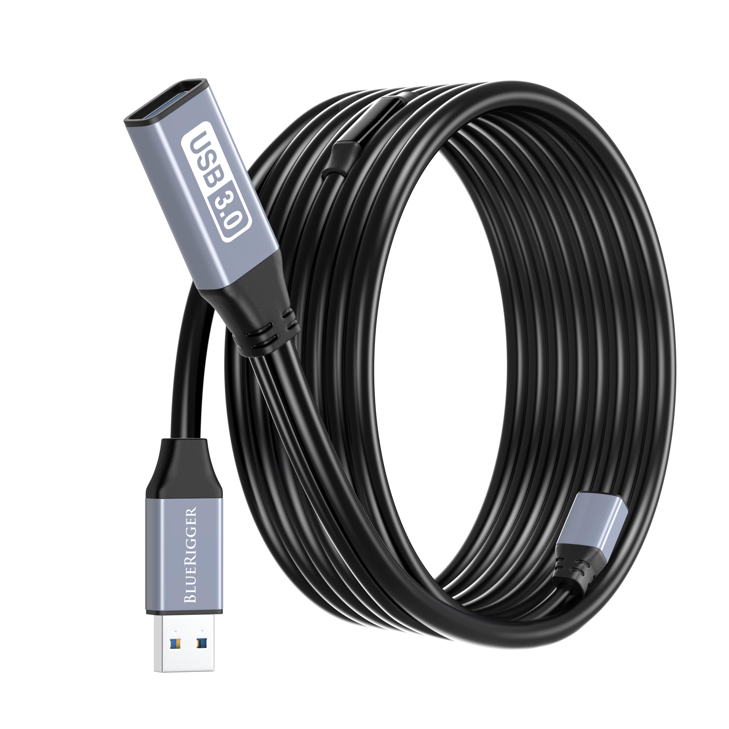 BlueRigger USB 3.0 Extension Cable (50FT, Active, 5 Gbps, In-Wall CL3 ...