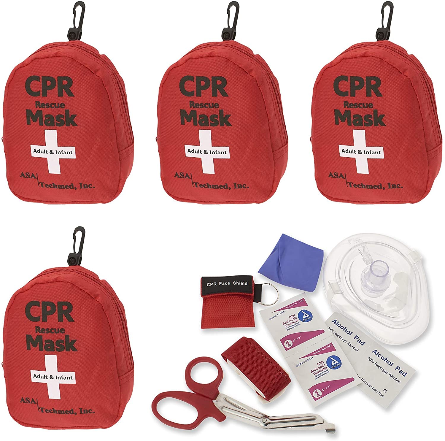 Mua ASA TECHMED 4 Pack Emergency CPR Rescue Mask, Pocket Resuscitator ...