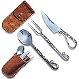 Amazon.com | Customize Viking 3-Piece Medieval Cutlery Set, Hand Forged ...