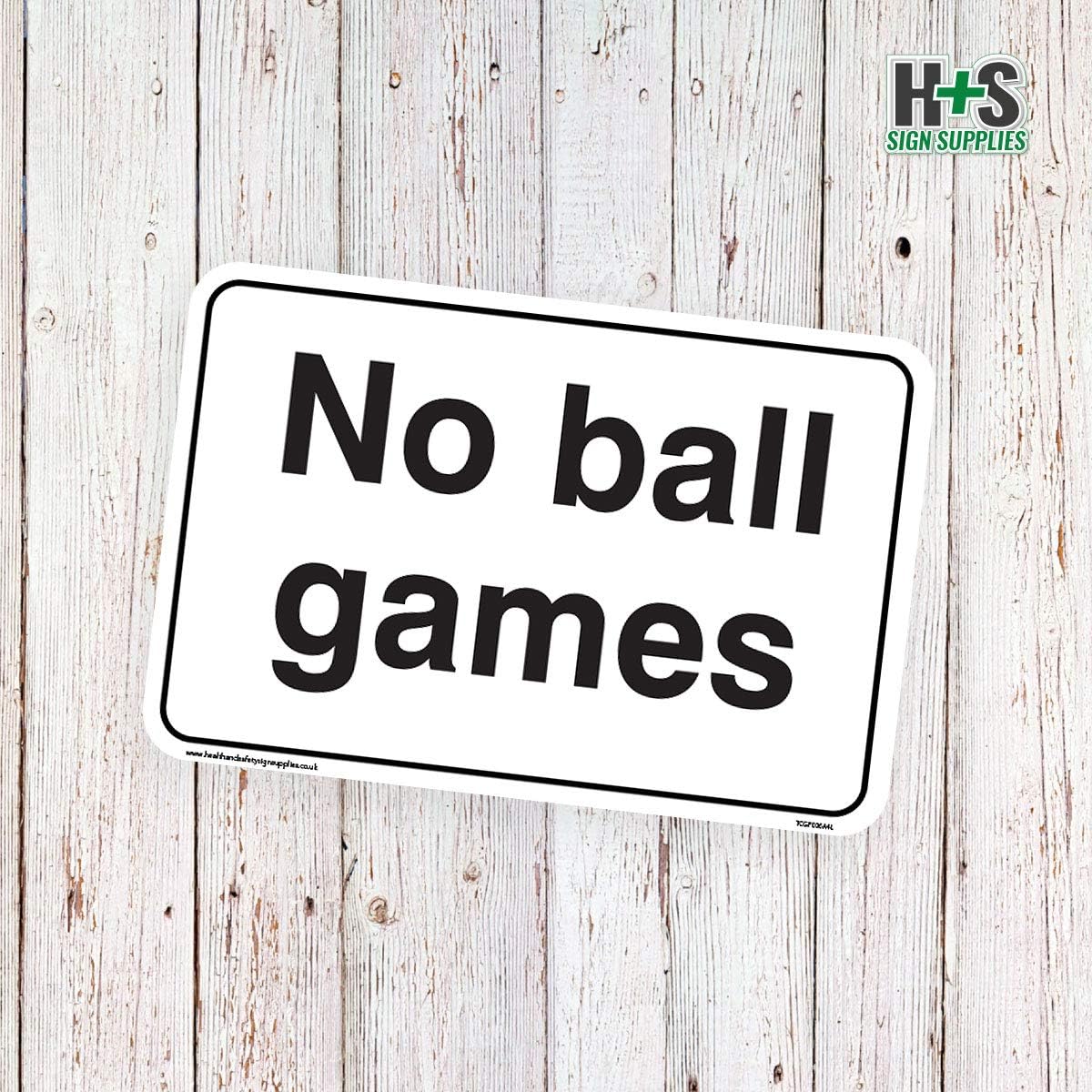 No Ball Games Sign – Car Park Signs [1.5mm Rigid Plastic, 400mm x 300mm ...
