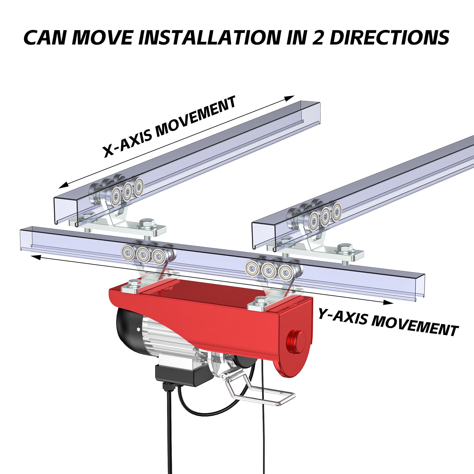 Mua 6 Wheel Hoist Trolley with Rollers - Strut Trolley Assembly for ...