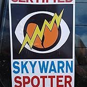 Amazon.com: Ride in Style Skywarn Spotter Tornado car Bumper Sticker ...