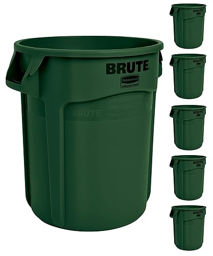 Rubbermaid Commercial Products BRUTE Heavy-Duty Round Trash/Garbage Can ...