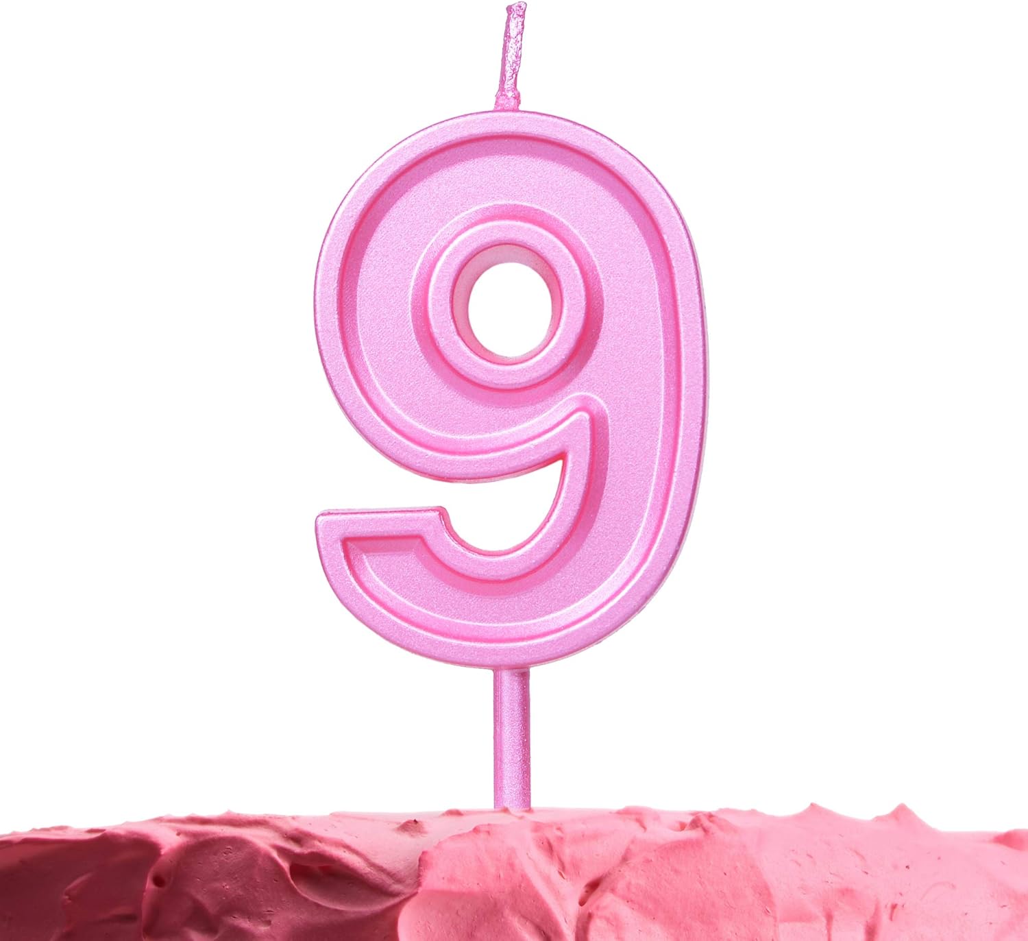 Amazon.com: Get Fresh Number 9 Birthday Candle – Pink Number Nine ...