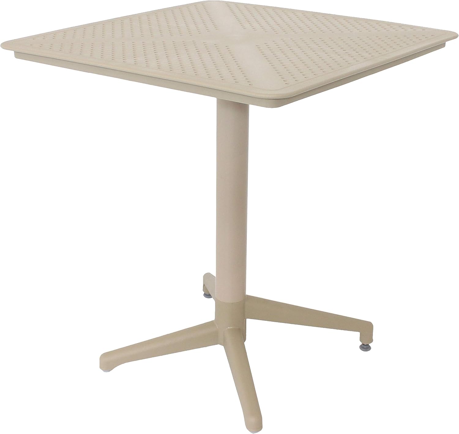 Amazon.com : Sunnydaze All-Weather Square Plastic Patio Dining Table ...