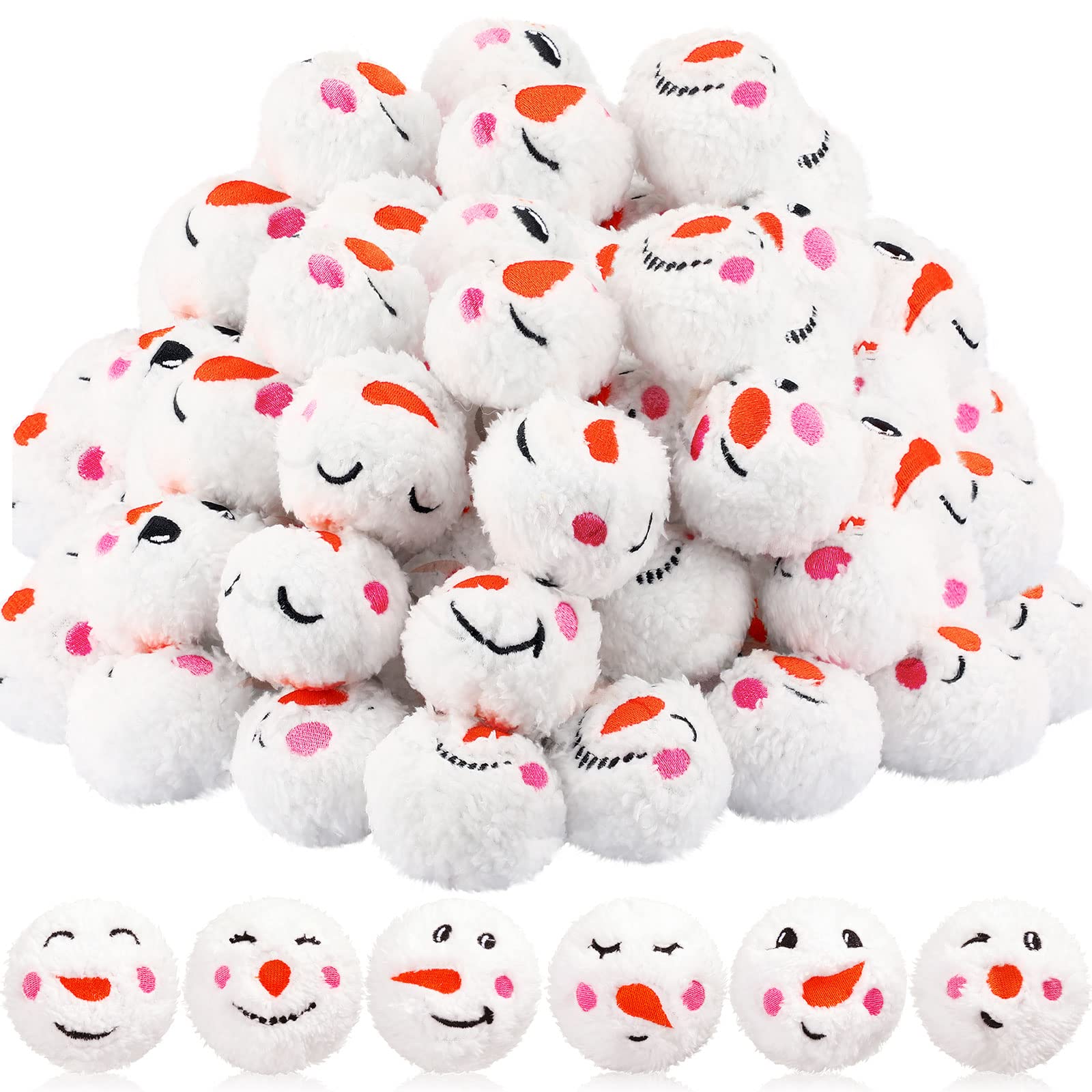 Civaner 120 Pcs Fake Snowballs for Kids Indoor, Snowballs Fights, Plush ...