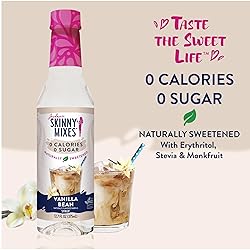 Jordan's Skinny Syrups Sugar Free Syrup, Vanilla Bean Syrup, 12.6 Oz ...